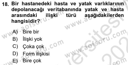 AÖF Veritabanı Sistemleri Dersi Ara Sınavı Deneme Sınav Soruları - AÖF Soru AÖF Veritabanı Sistemleri Dersi Ara Sınavı Deneme Sınav Soruları - AÖF Soru
